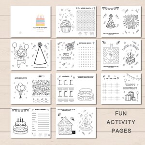 Birthday Activity Printable, Birthday Coloring, Birthday Activities ...