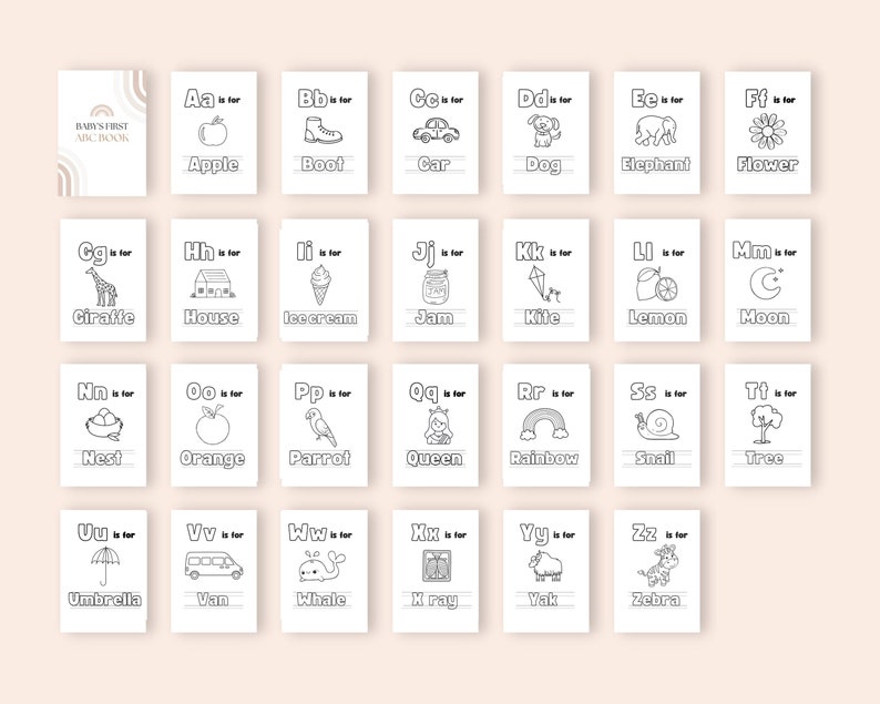 Alphabet Coloring Pages, ABC Coloring Printable, Preschool Alphabet ...