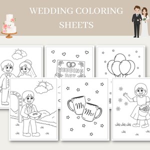Wedding Coloring Pages, Wedding Activity, Wedding Activity Pack ...