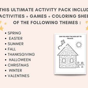 KIDS ACTIVITY Pack Bundle, Kids Activity Pack, Printable Activity ...