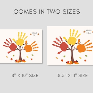 Fall Handprints, Fall Handprint Craft, Printable Handprint, Baby ...