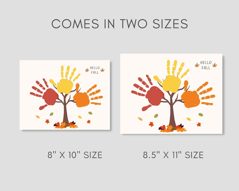 Fall Handprints, Fall Handprint Craft, Printable Handprint, Baby ...