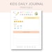 Daily Journal for Kids, Kids Daily Journal, Kids Journal Printable ...