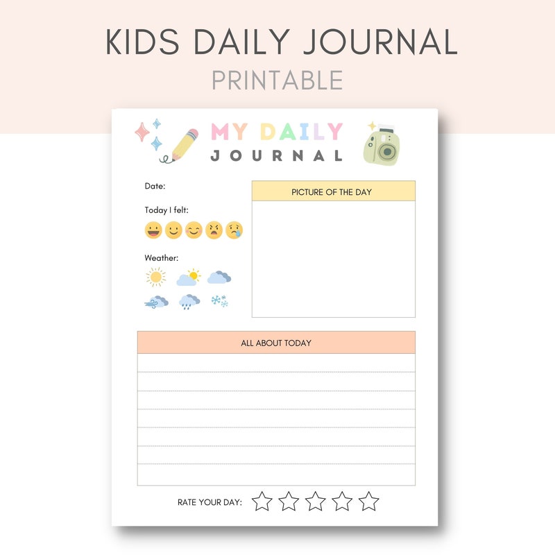 Daily Journal Printable - Etsy