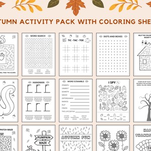 KIDS ACTIVITY PACK, Seasons Activity Pack, Kids Activity Printable ...
