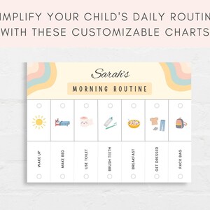 Editable Routine Flip Chart, Kids Routine, Daily Routine Chart, Daily ...