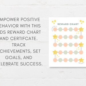 Reward Chart Printable, Kids Reward Chart, Sticker Chart, Kids Chart ...