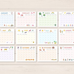 Calendar 2023 Printable, Kids Calendar 2023, Editable Calendar ...