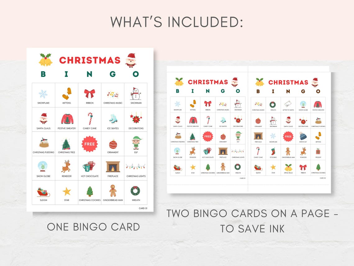 Christmas Bingo, Bingo Christmas, Christmas Games, Christmas Bingo Game ...