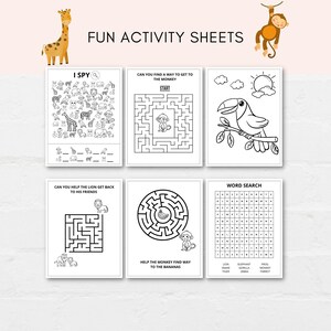 Jungle Safari Activity, Jungle Safari Coloring, Wild Animal Printable ...