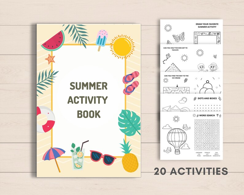 Summer Activity Book Summer Activities Summer Printables - Etsy