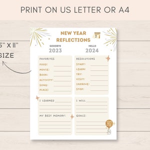 Kids Year in Review, Printable New Years Activity, 2024 New Year ...