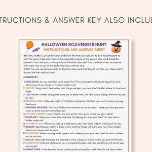 Halloween Scavenger Hunt, Scavenger Hunt Printable, Halloween Activity ...