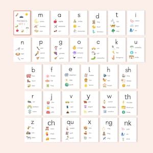 Phonics Flashcards, Set 1, Set 2, Set 3, Phonics Printable, Printable ...