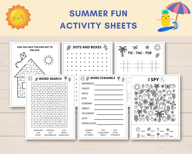 Summer Activity Book Summer Activities Summer Printables - Etsy