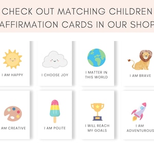 Kids Affirmations Printable, Children Affirmation Wall Art, Positive ...