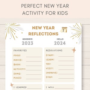 Kids Year in Review, Printable New Years Activity, 2024 New Year ...