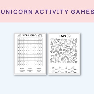 Unicorn Activity Sheets, Unicorn Coloring Pages, Unicorn Birthday, Kids ...