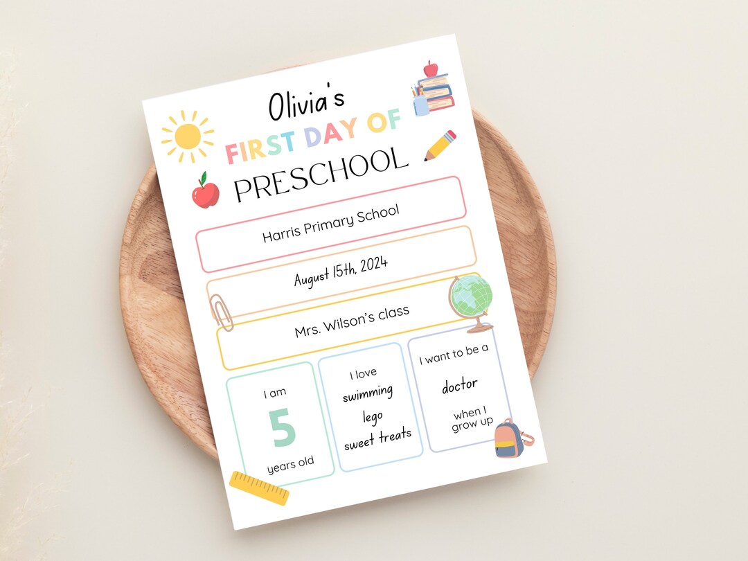 First Day of School Sign, First and Last Day of School Poster, Back to ...