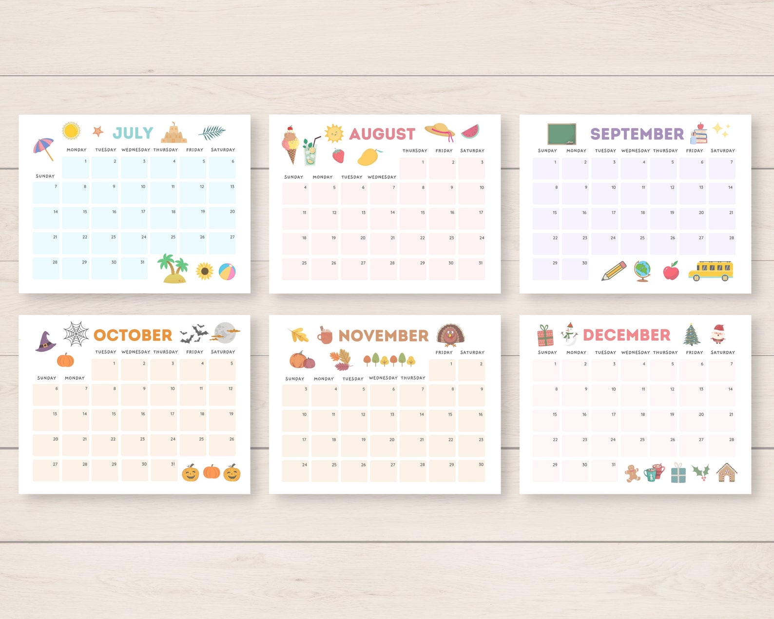 2023-2024 Calendar Printable, Printable Calendar, 2023 Calendar, 2024 ...