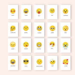 Emotion Flashcards, Preschool Emotion Flashcards, Emoji Flashcards ...