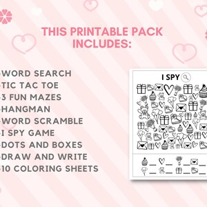 Valentines Activity Printable, Valentines Party Games, Valentines ...