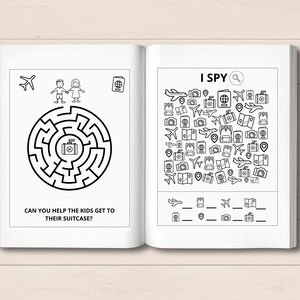 Airplane Activity Book, Travel Activities for Kids, Travel Activity ...
