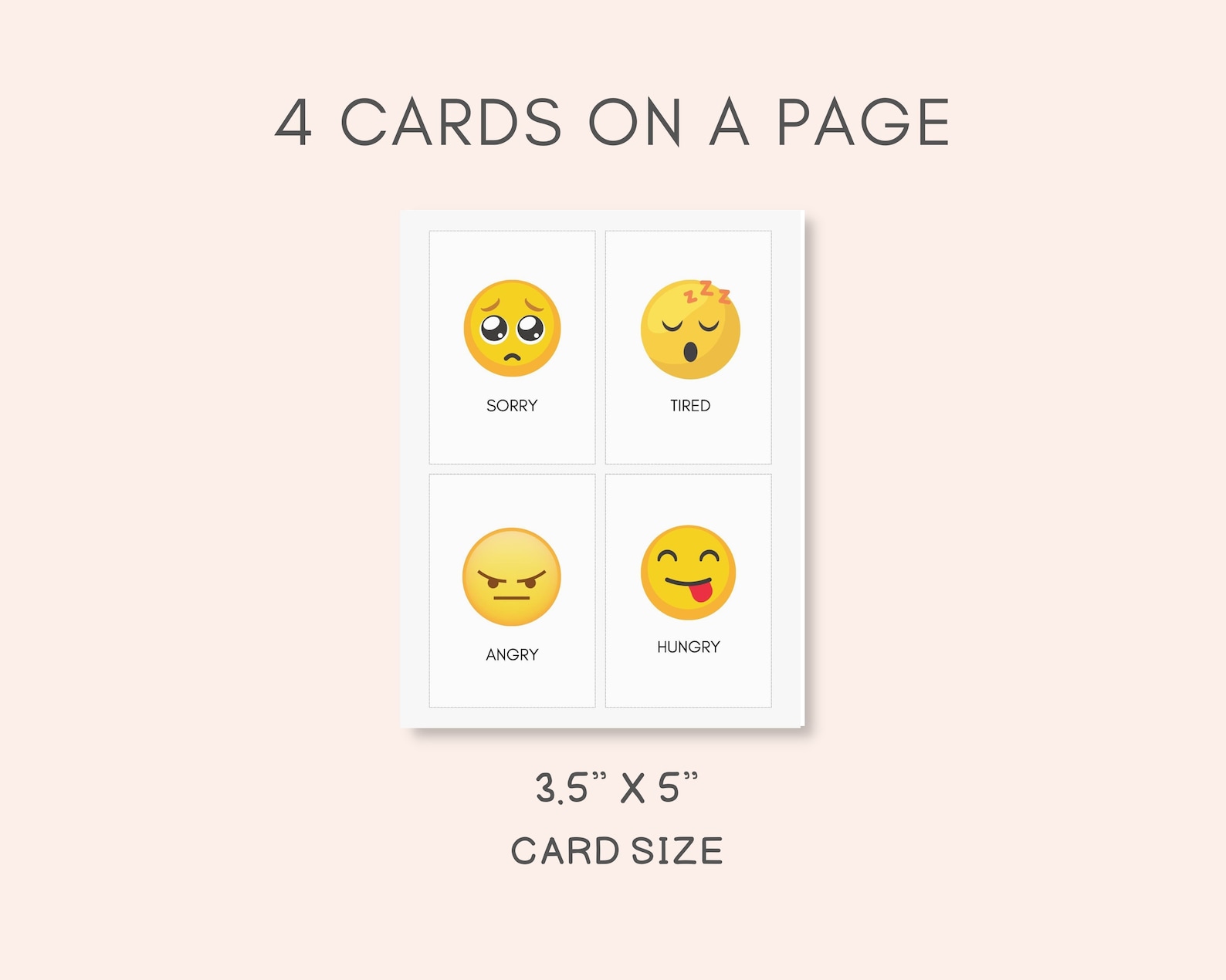 Emotion Flashcards, Preschool Emotion Flashcards, Emoji Flashcards ...
