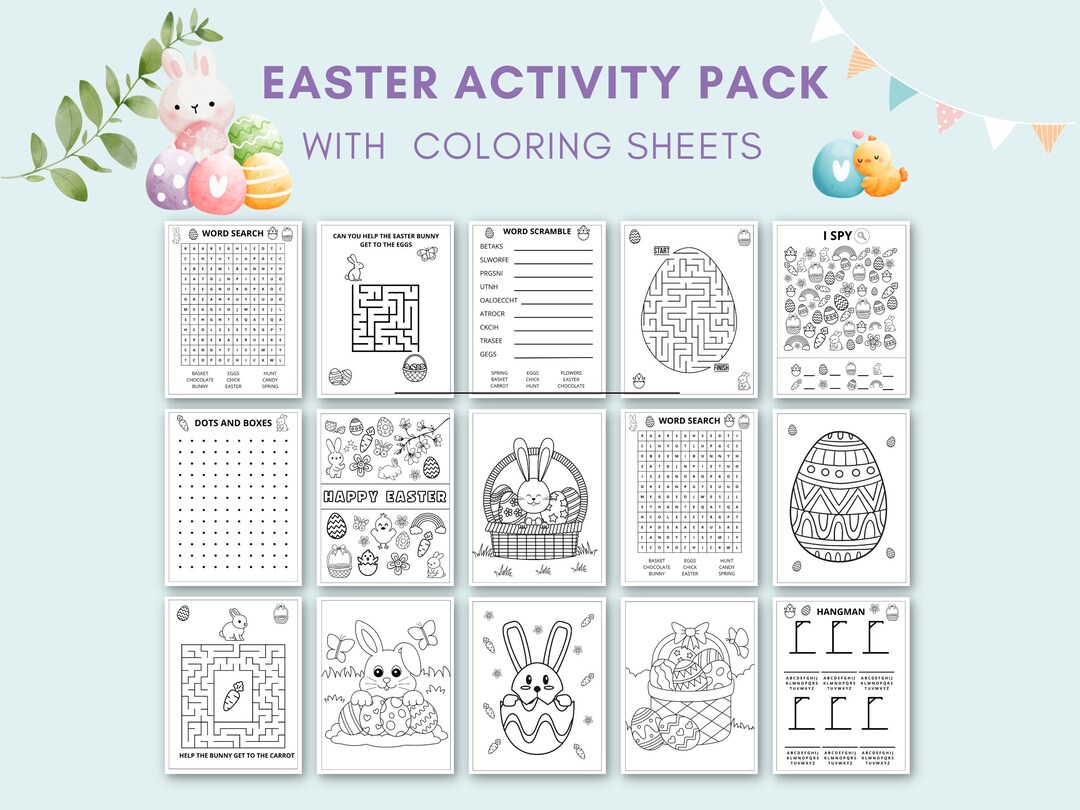 Easter Activity Printable, Easter Games, Easter Word Search, Easter ...