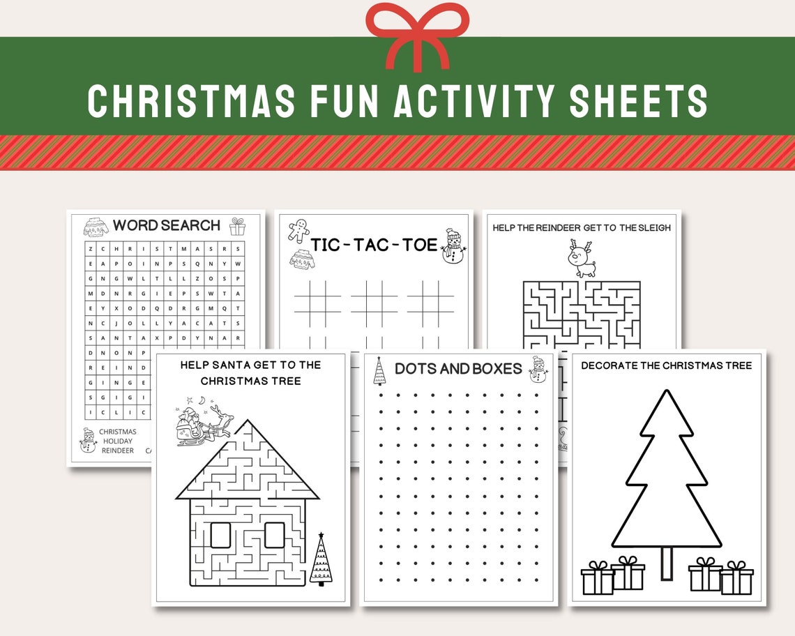 Christmas Activities Printable Christmas Activity Book - Etsy