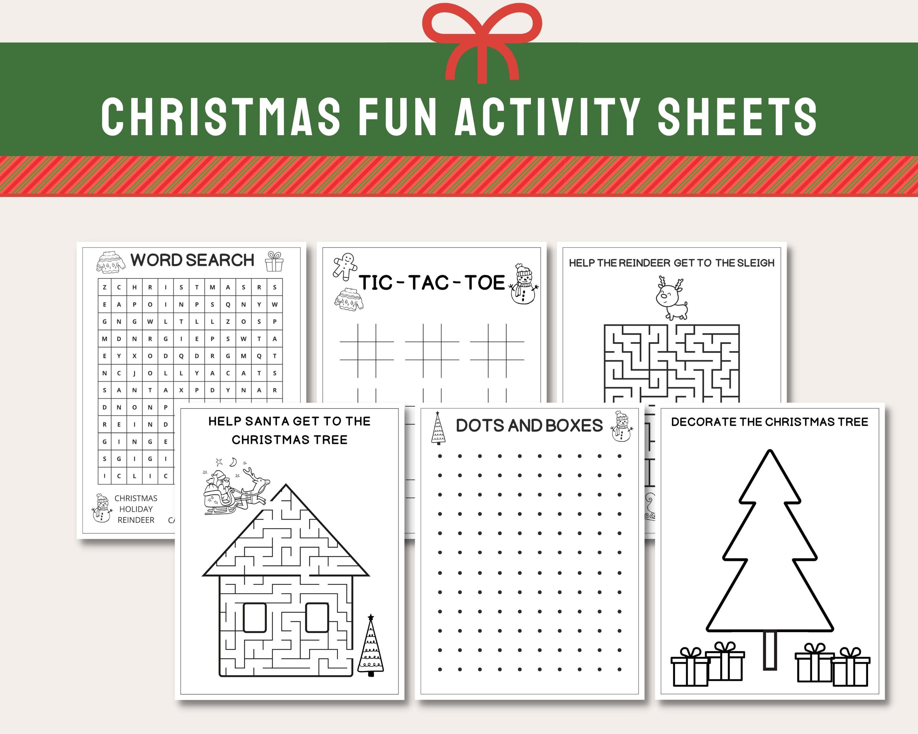Christmas Activities Printable Christmas Activity Book - Etsy