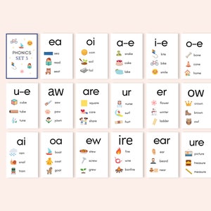Phonics Flashcards, Set 1, Set 2, Set 3, Phonics Printable, Printable ...