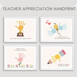 Teacher Appreciation Handprint, Teacher Appreciate, Teacher Gift, Thank ...