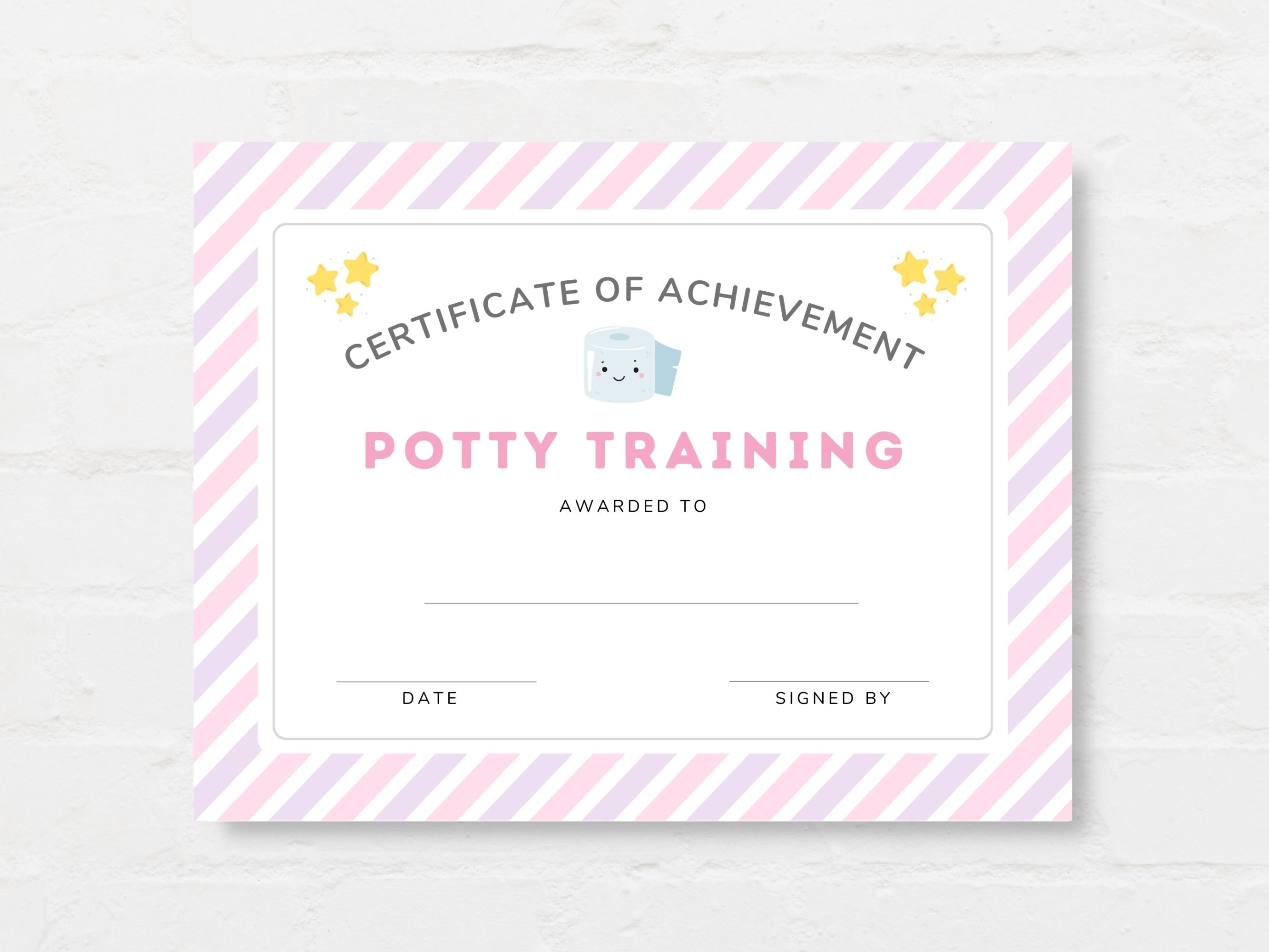 Potty Chart Printable, Potty Training Chart, Potty Certificate, Potty ...