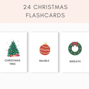 Christmas Flashcards, Printable Flashcards, Preschool Flashcards ...