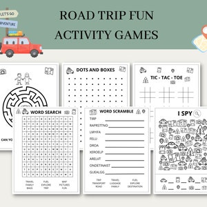 Road Trip Activity Pack, Kids Activities, Road Trip Game, Printable ...