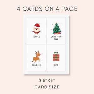 Christmas Flashcards, Printable Flashcards, Preschool Flashcards ...