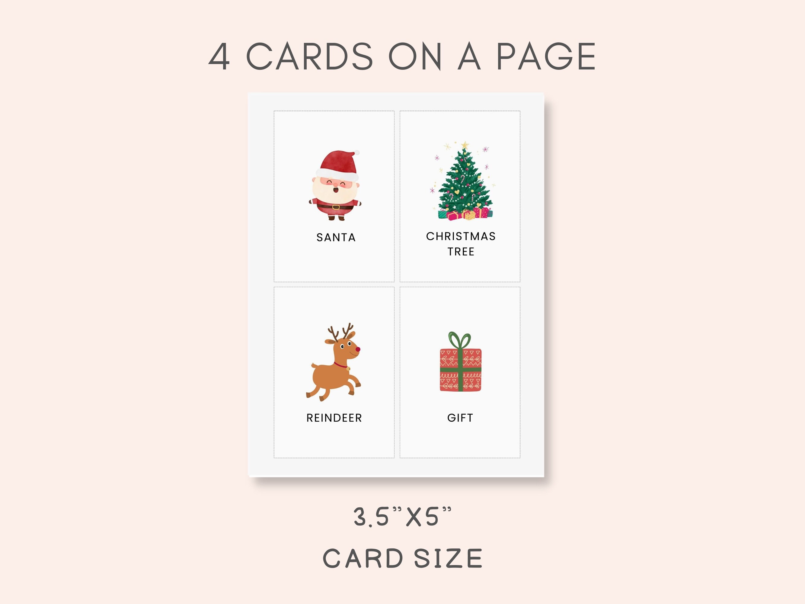 Christmas Flashcards, Printable Flashcards, Preschool Flashcards ...