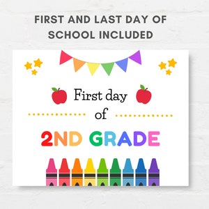 First Day of 2nd Grade, Last Day of 2nd Grade, First and Last Day of ...