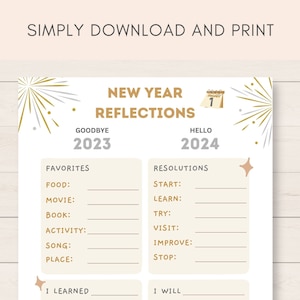 Kids Year in Review, Printable New Years Activity, 2024 New Year ...