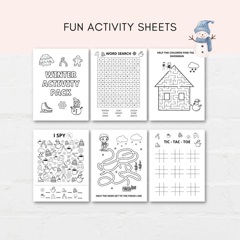 Winter Activity Printable, Winter Games, Winter Printable, Winter ...