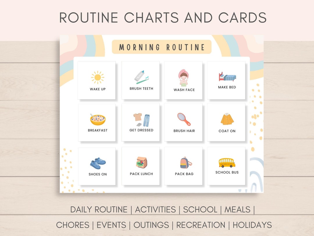 Kids Routine Chart, Bedtime Routine, Morning Routine, Daily Routine ...