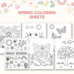 Spring Activity Printable, Spring Coloring Pages, Spring Kids Games ...