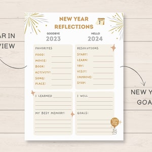 Kids Year in Review, Printable New Years Activity, 2024 New Year ...