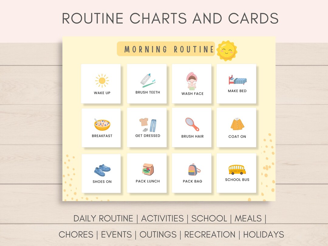 Kids Routine Chart, Bedtime Routine, Morning Routine, Daily Routine ...