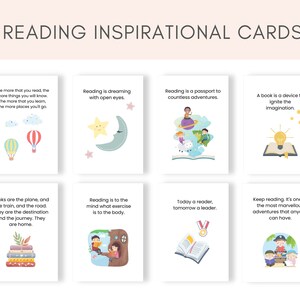 Reading Quotes Cards for Kids Reading Quotes Inspiring - Etsy UK
