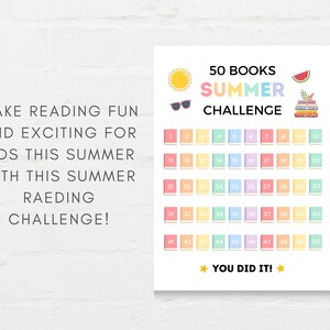 Summer Reading Challenge, Kids Reading Challenge,reading Log, Reading ...