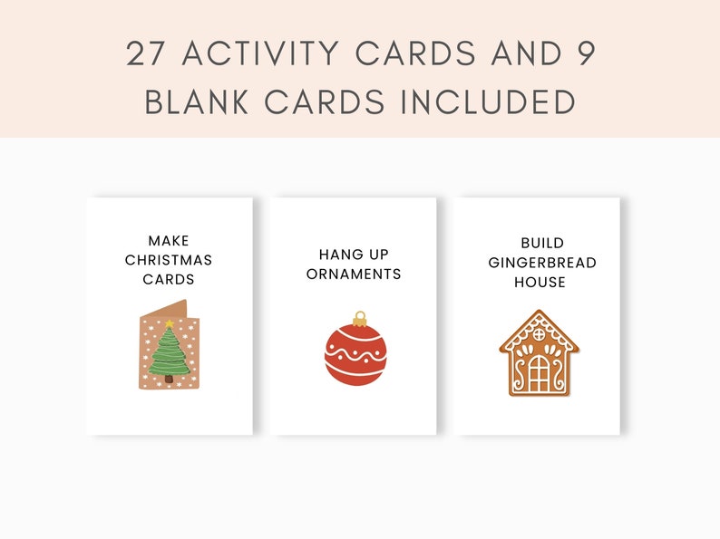 Christmas Activity Cards, Christmas Activities, Kids Holiday Fun ...