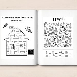 Birthday Activity Book, Kids Birthday Games, Birthday Coloring ...