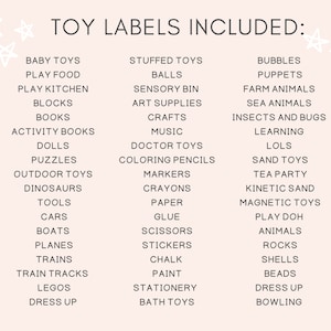 Toy Labels Printable, Toy Organization, Toy Storage, Organization ...